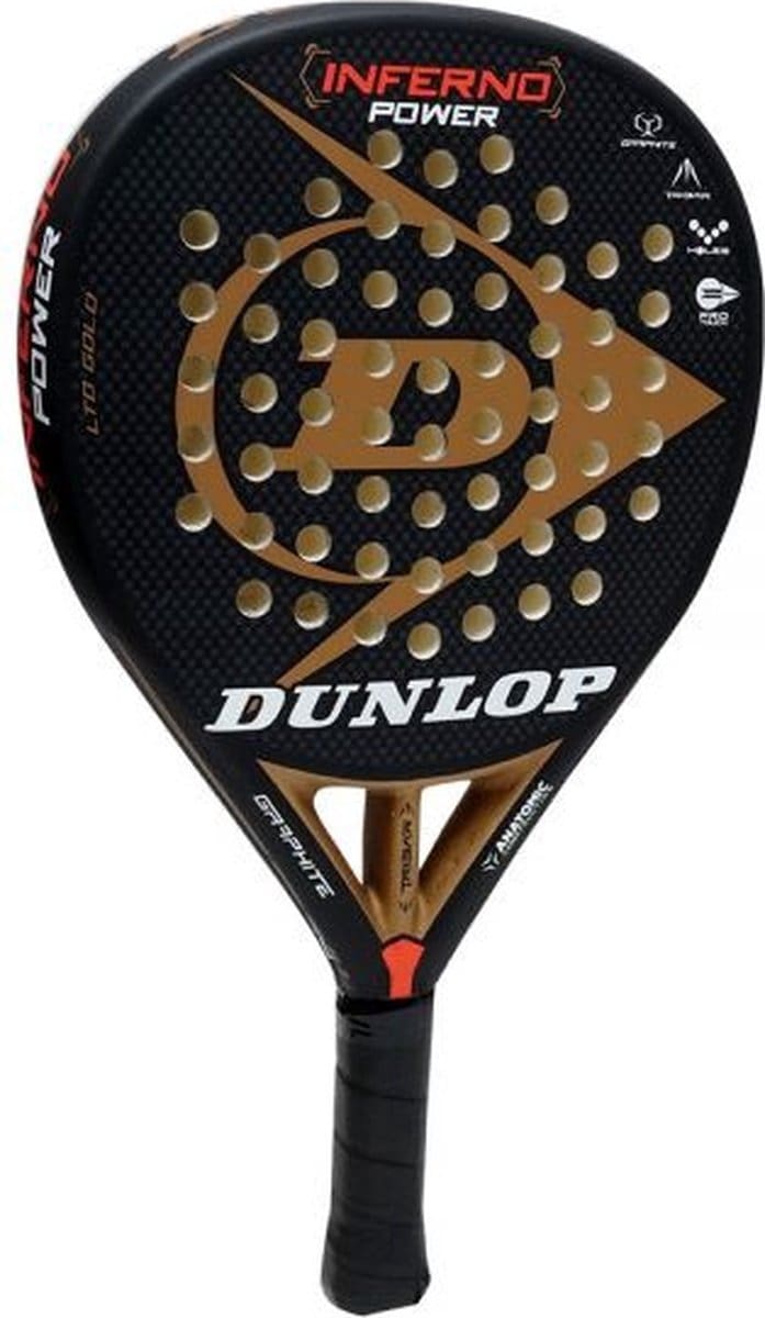 Dunlop Inferno Power Padel racket zwart/goud - Meerpadel